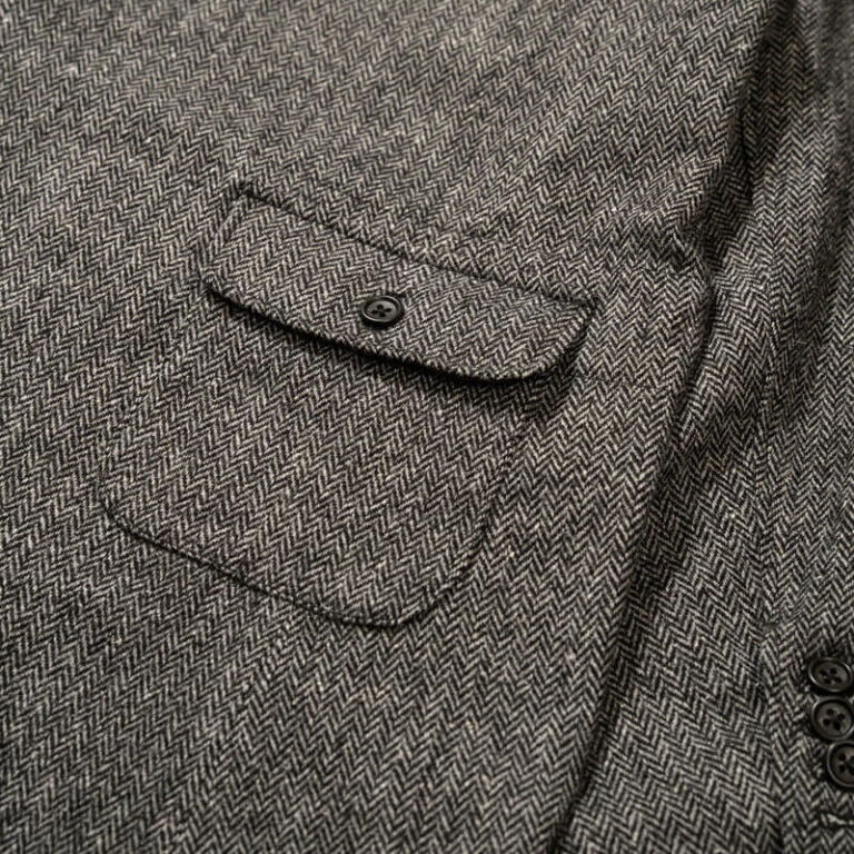 Slanted Jacket - Grey Herringbone - THEROOM | Streetwear. Culture ...